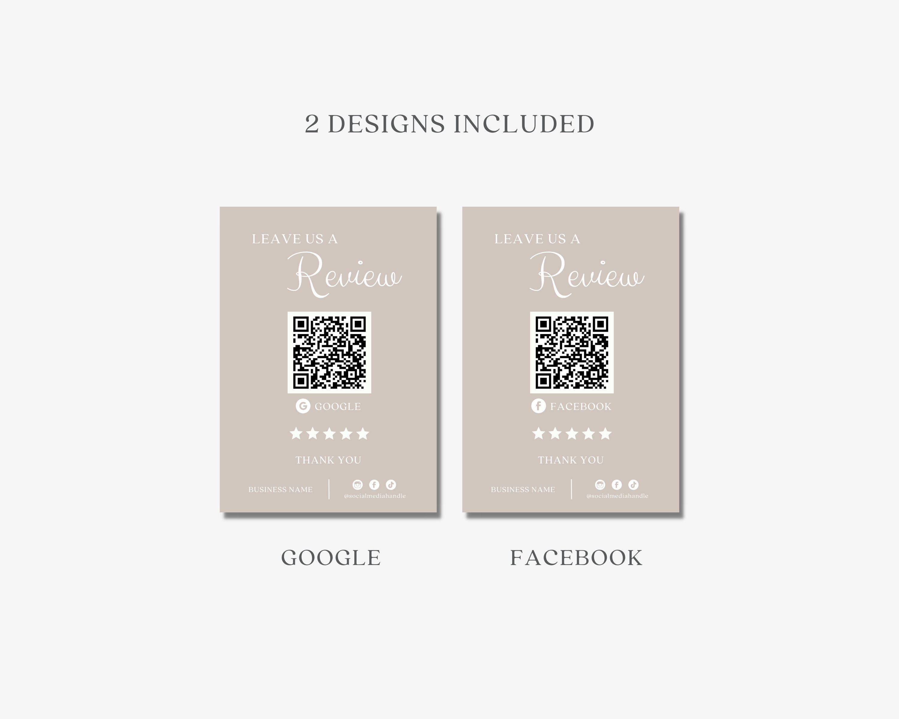 Ask for Review QR Code Sign Template, Google Review Sign, Facebook ...