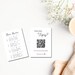 Printable Virtual Tip and Bar Menu Sign Template, QR Code Sign, Drink ...