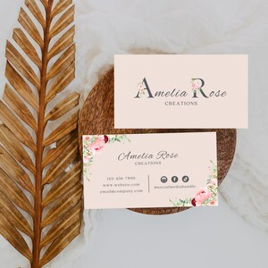 Editable Business Card Template DIY Calling Card Template - Etsy