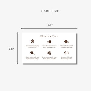 Flowers Care Card Template, Printable Florist Care Card, Bouquet Care ...