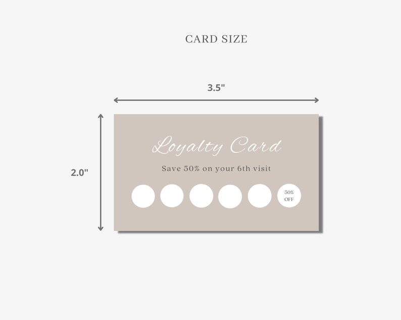 DIY Loyalty Card Template Modern Customer Loyalty Cards - Etsy