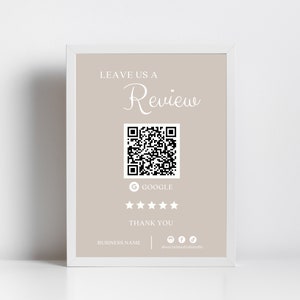 Ask for Review QR Code Sign Template Google Review Sign - Etsy
