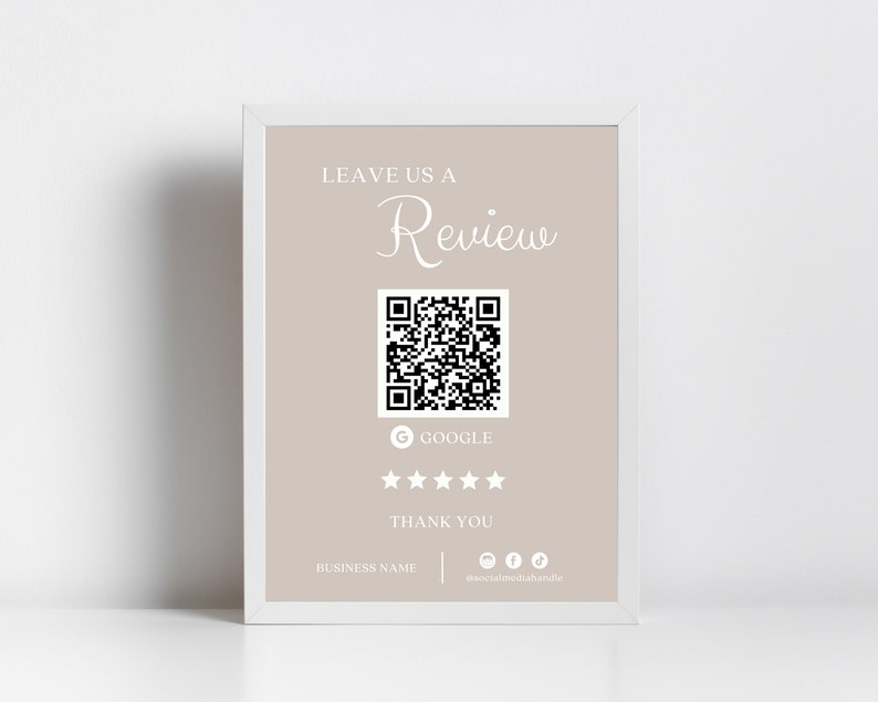 Ask for Review QR Code Sign Template Google Review Sign - Etsy