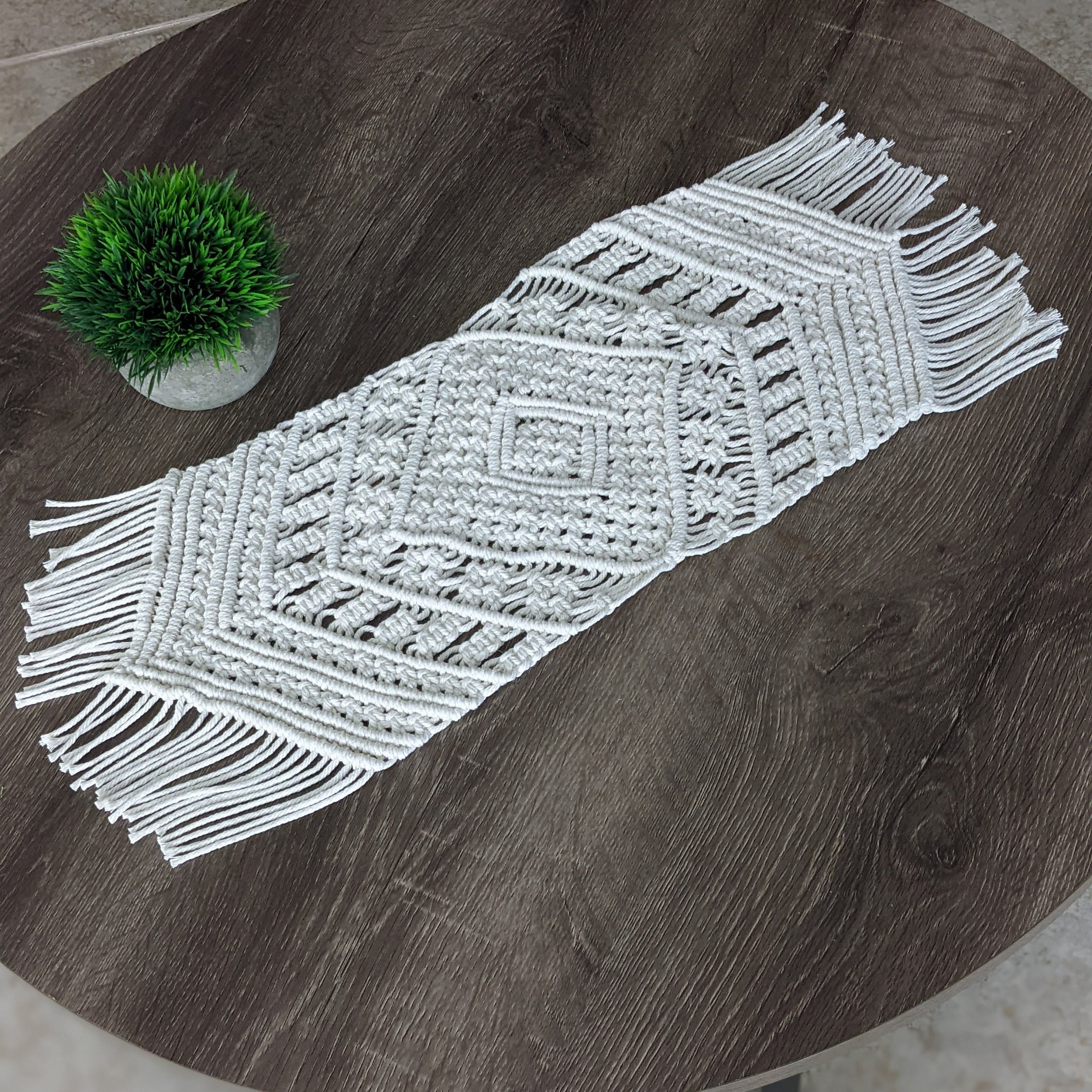 Boho Macrame Table Runner 4 Ft 3 Ft 2 Ft Custom Geometric - Etsy