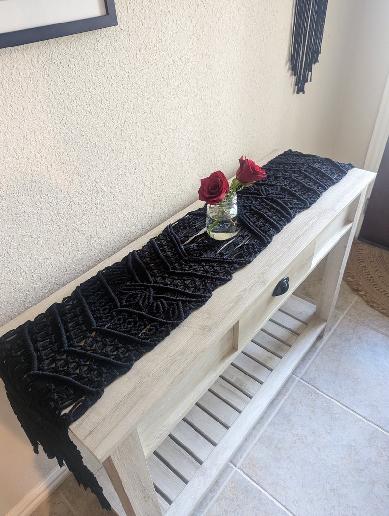 Black Table Runner Best Seller Custom Length 3 Ft 4 Ft 5 - Etsy