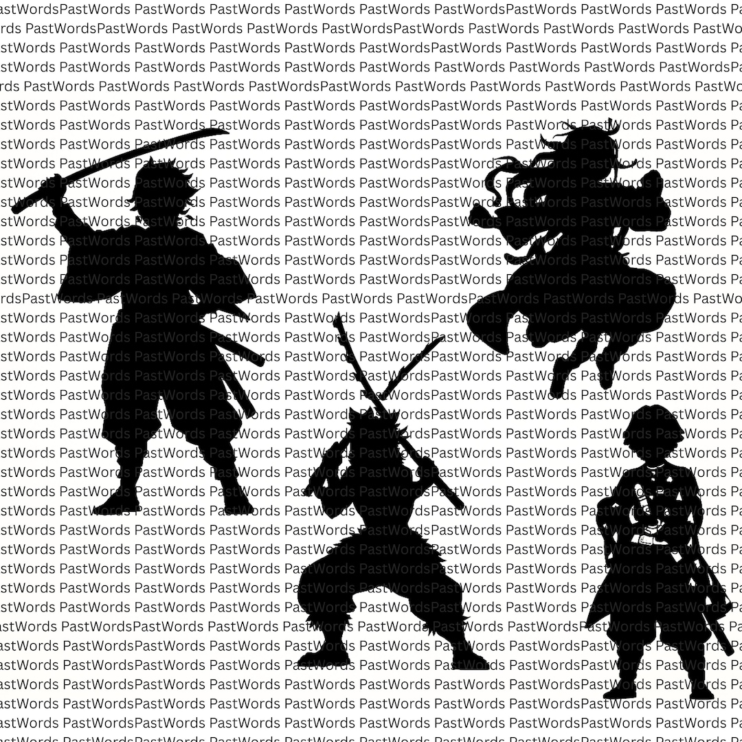 Demon Slayer SVG & JPG Bundle – Anime Silhouette Clipart – Tanjiro ...