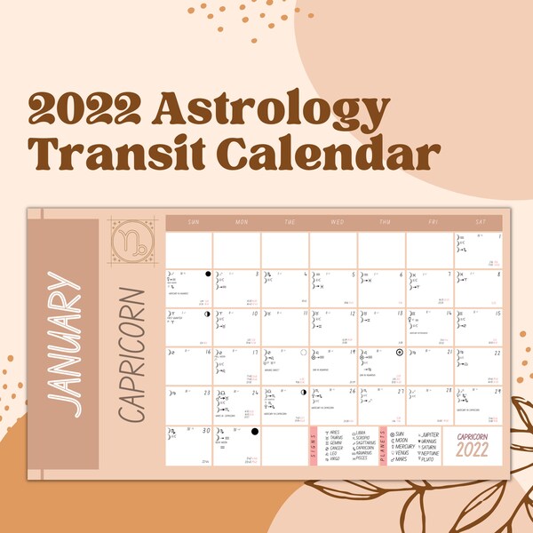 Zodiac Calendar - Etsy