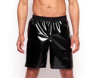 Black Pvc Shorts - Etsy
