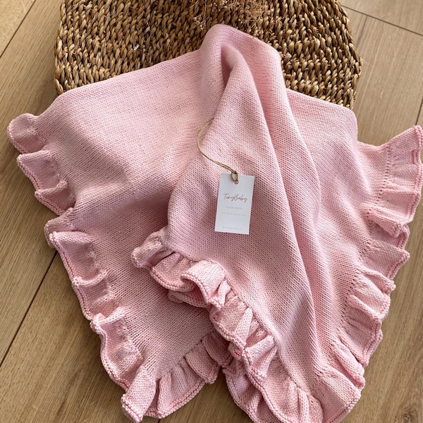 Frilly Pink Baby Blanket - Etsy