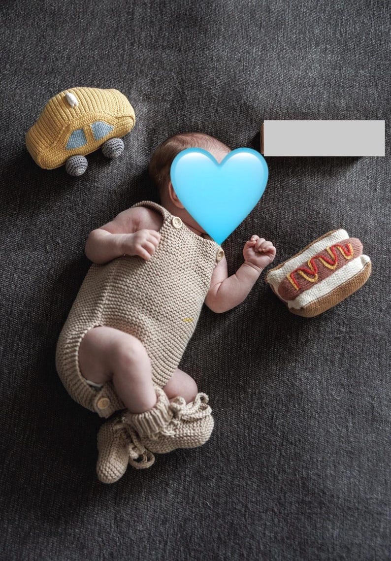 Newborn Baby Coming Home Outfit: Hand Knit Organic Cotton Baby Hospital ...