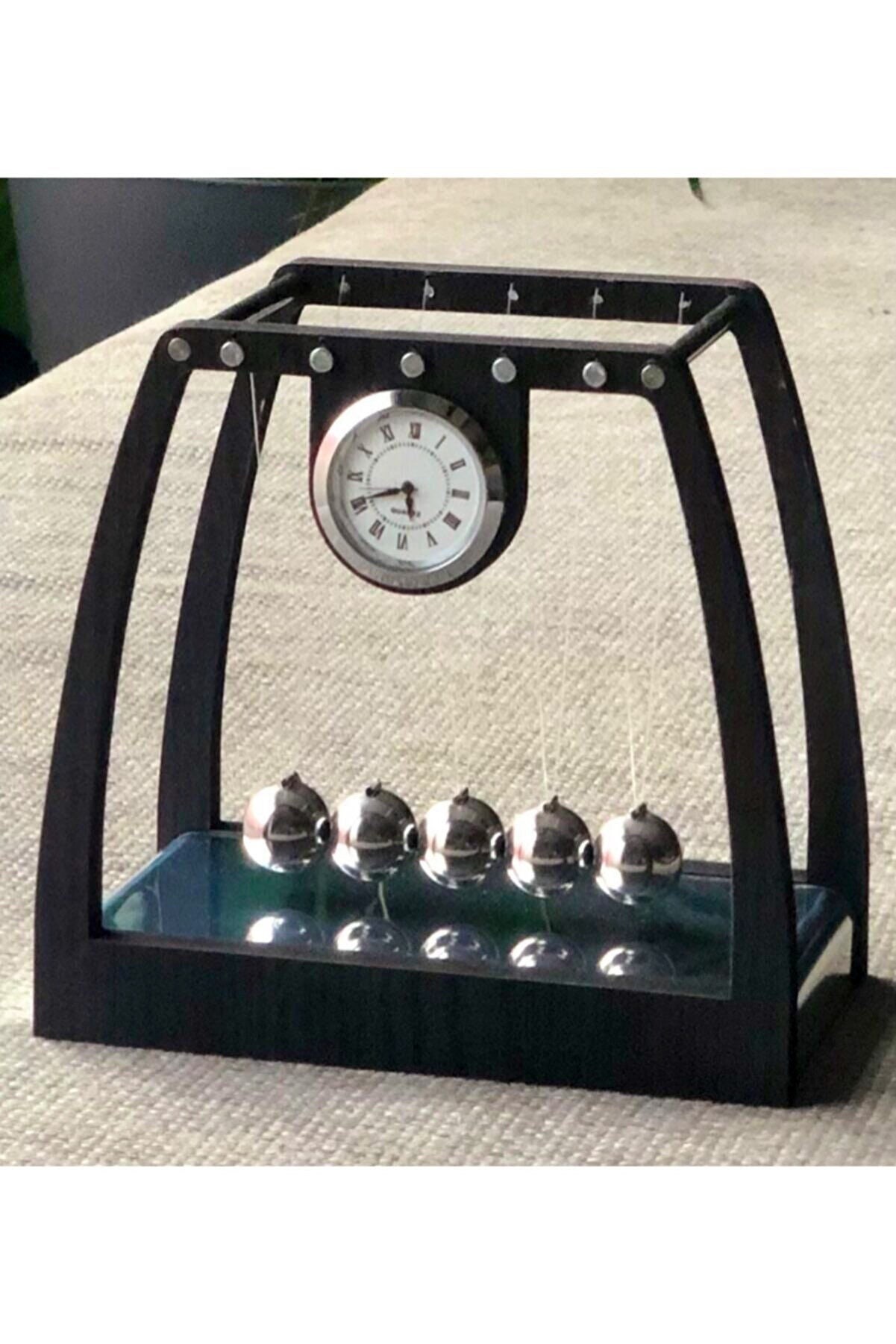 Personalized Wooden Newton Cradle Desk Toy, Pendulum Magnetic Balls ...