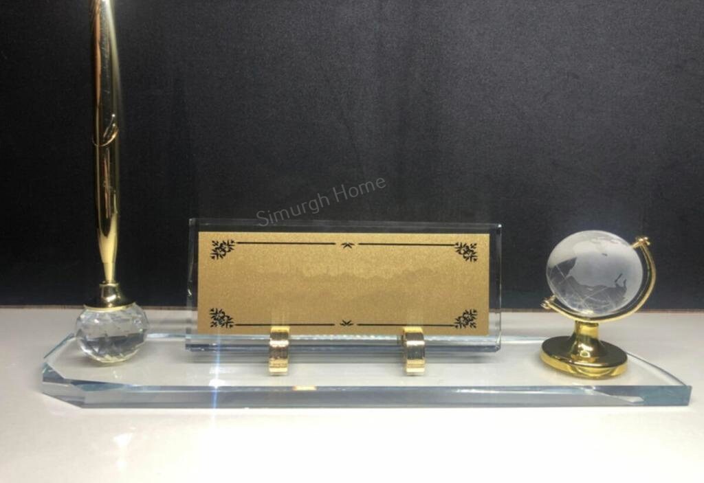 Personalized Glass Desktop Name Plate Engraved Desk Sign - Etsy