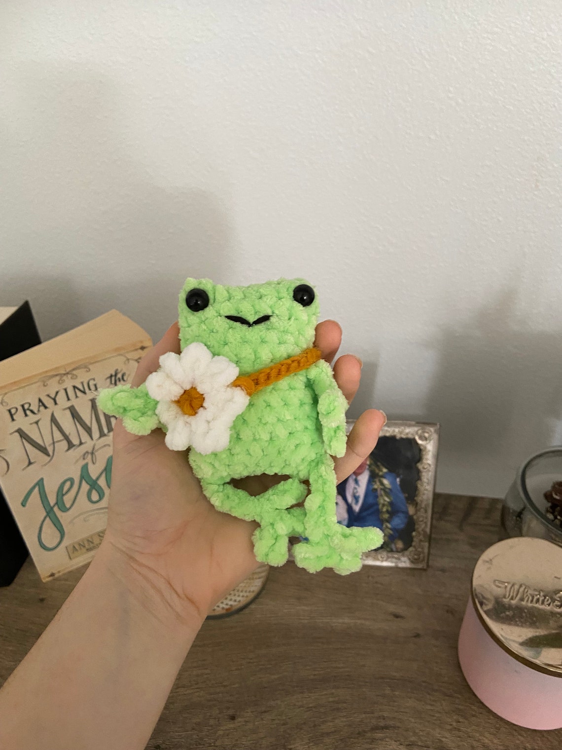Leggy Frog , Daisy Frog , Crochet Gift for Friend, Frog Plushie ...