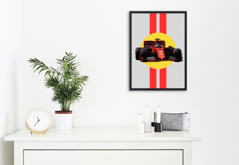 Ferrari F1 Car Livery Formula 1 Inspired Wall Art Wall - Etsy