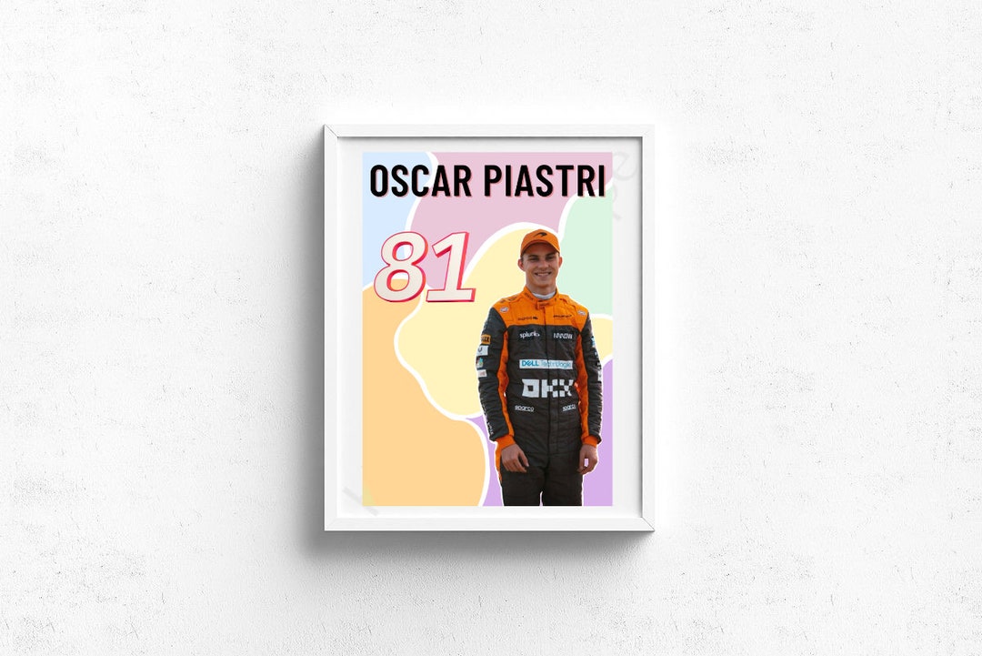 Oscar Piastri Wall Decor, Formula 1 Inspired Wall Art , Inspirational ...