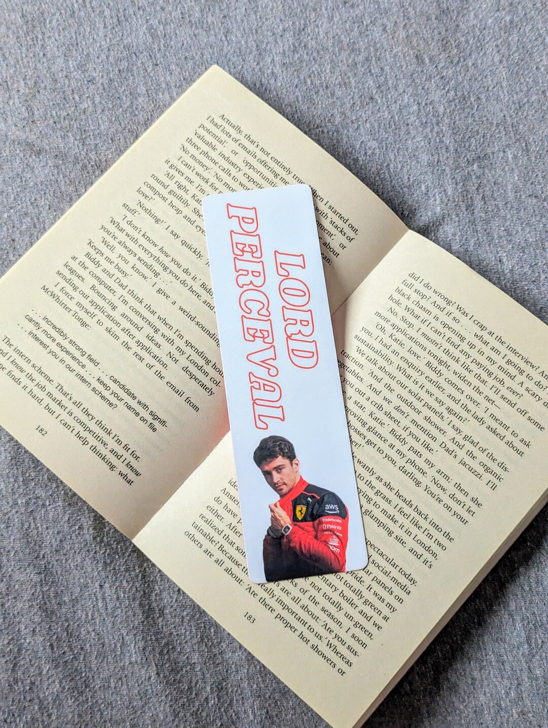 Charles Leclerc Bookmark, Ferrari Driver 16 Inspired Red Book Mark ...
