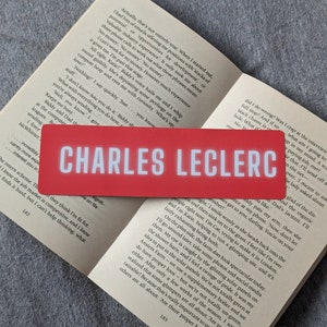 Charles Leclerc Bookmark, Ferrari Driver 16 Inspired Red Book Mark ...