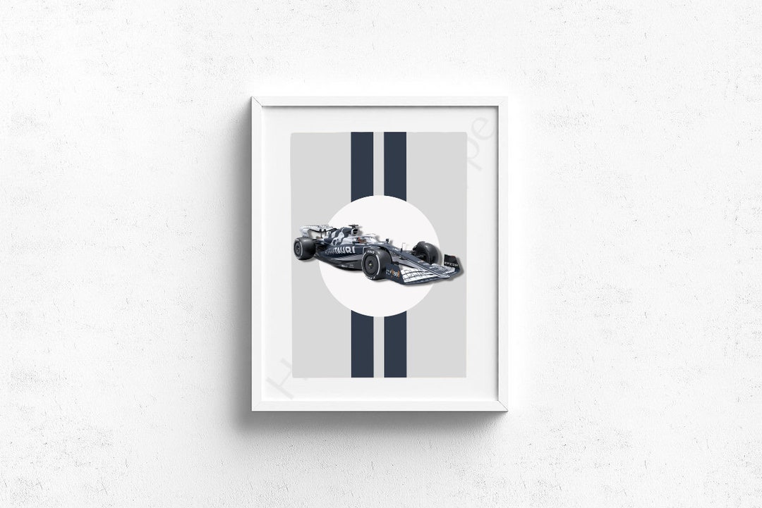 Alpha Tauri F1 Car Livery, Formula 1 Inspired Wall Art, Wall Decor, Inspirational Colourful ...