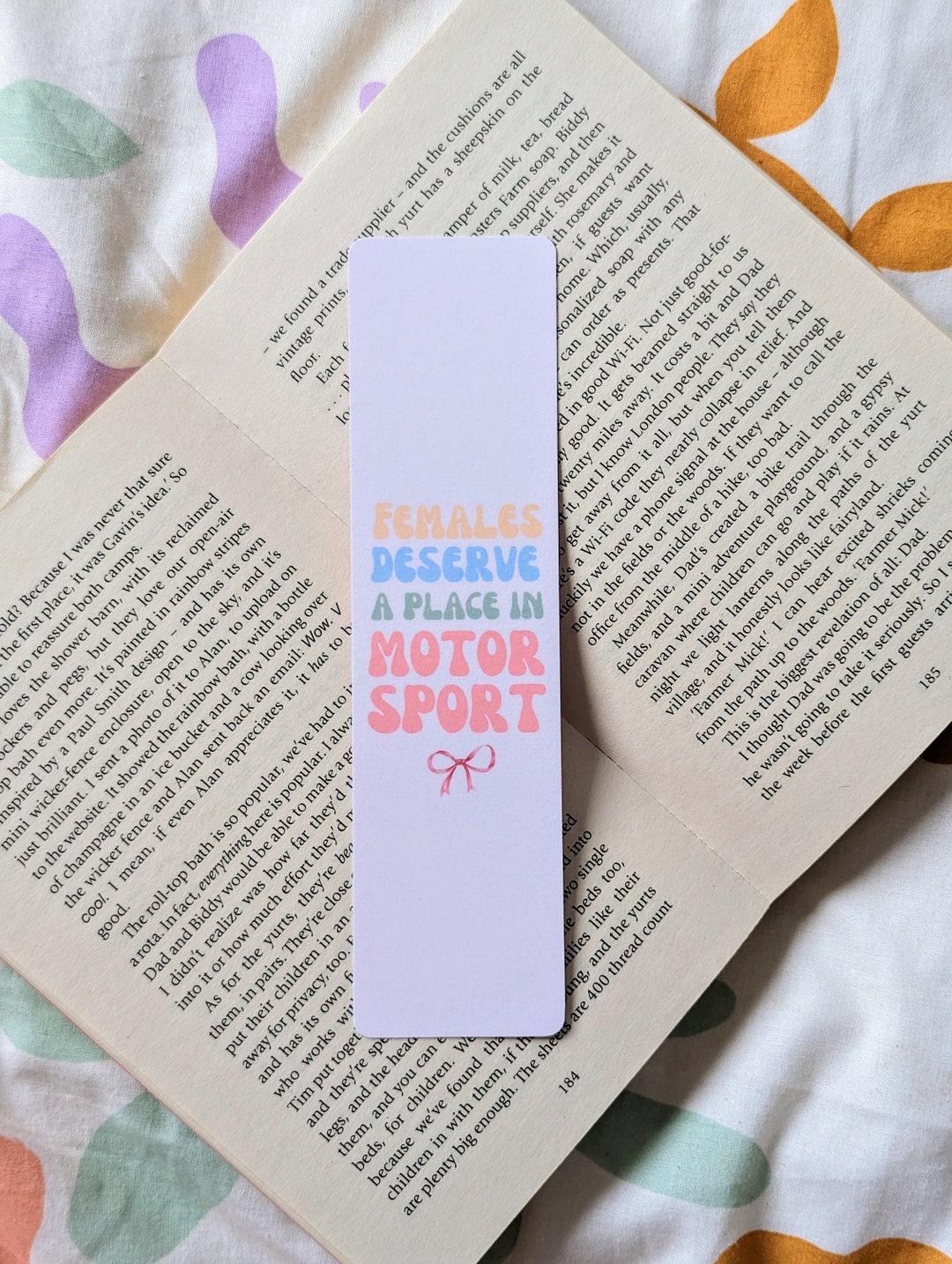 Women in Motorsport Bookmark, Formula One Themed Accessory, Female ...