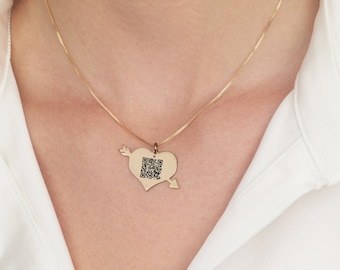 Engraved Qr Code Jewelry - Etsy