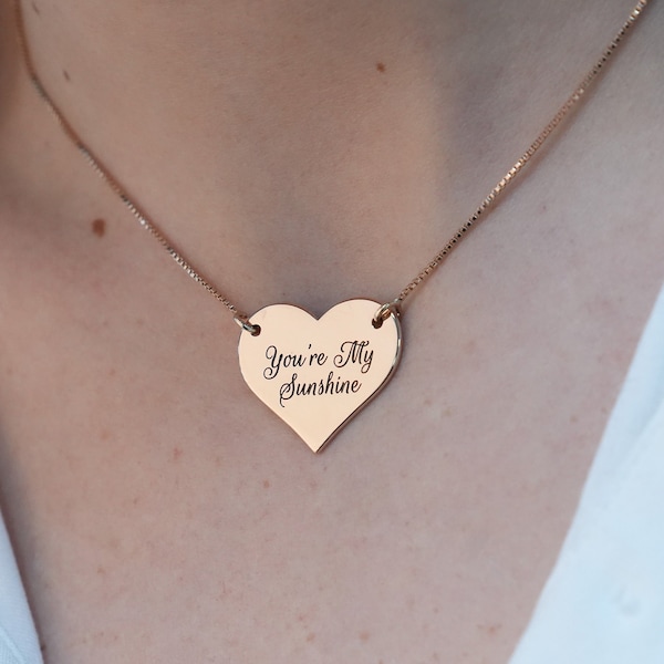 Custom Heart Necklace - Etsy