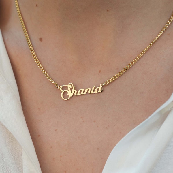 Nameplate Necklace - Etsy