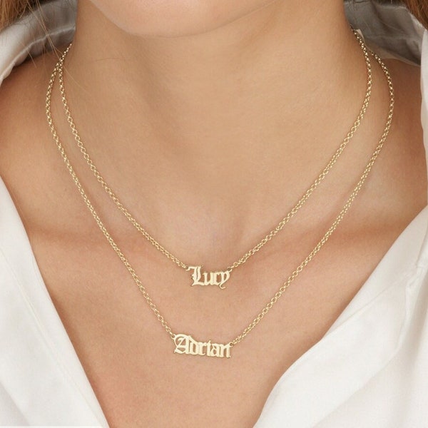 Custom Name Layered Necklace - Etsy