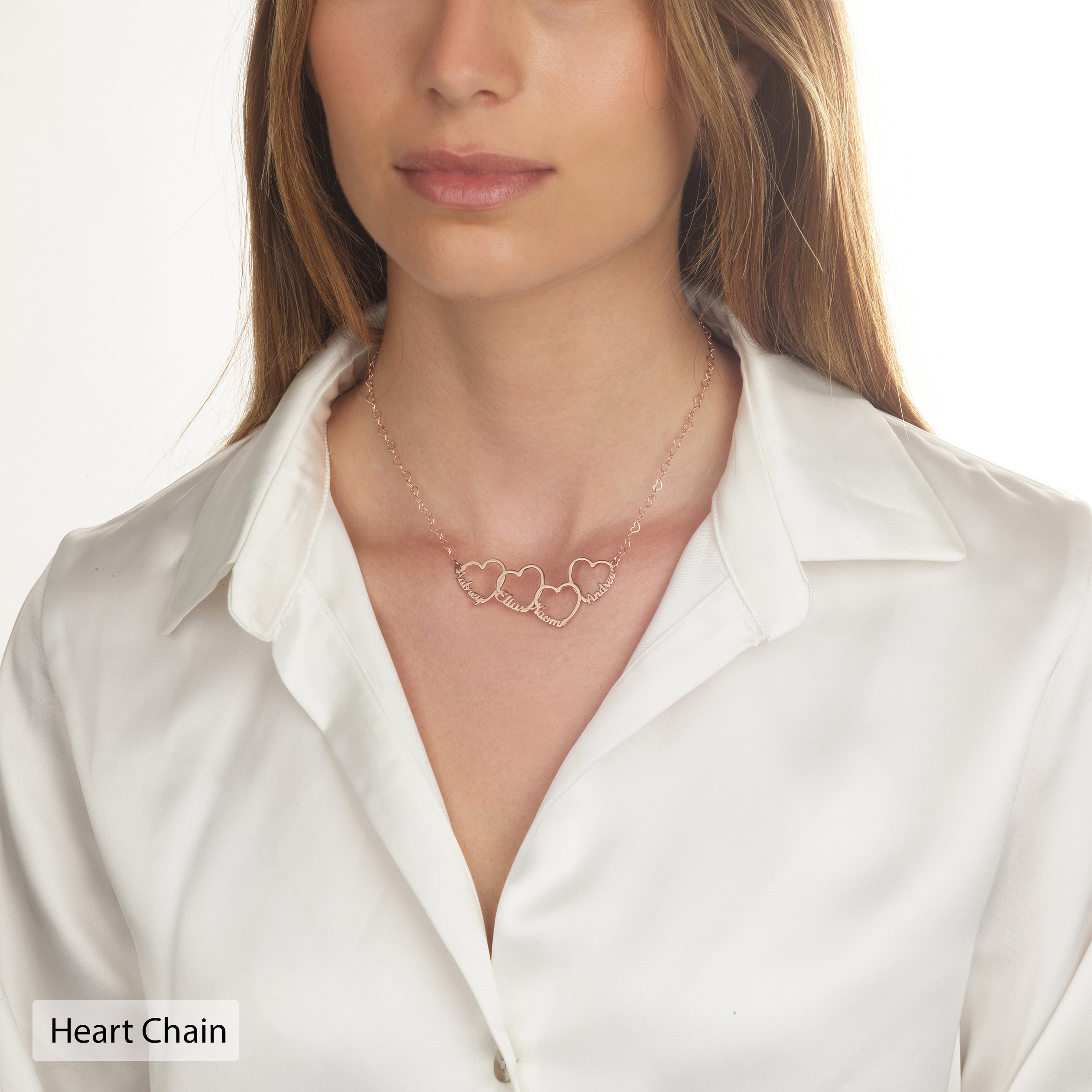 Multiple Heart Necklace Personalized Necklace for Mom With - Etsy