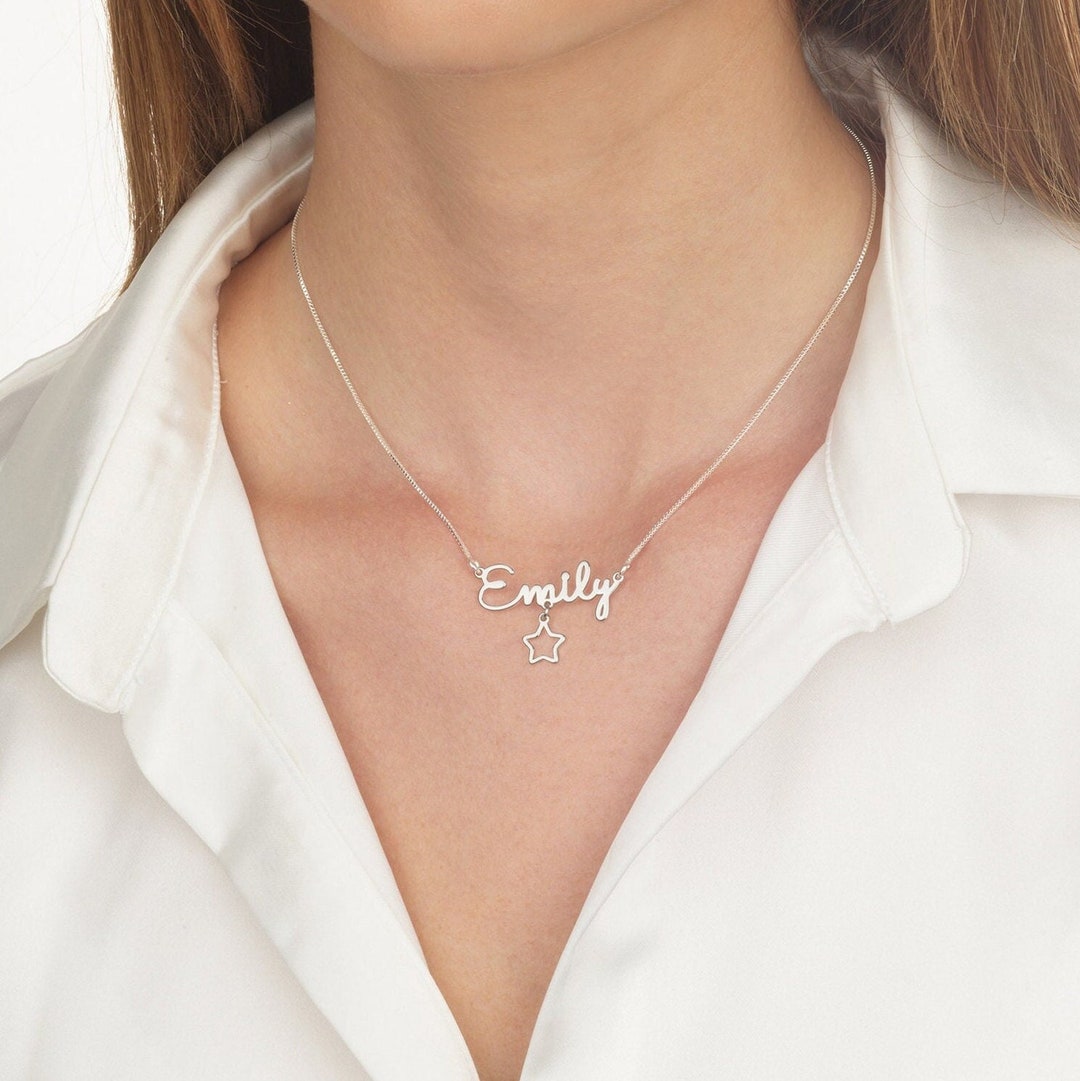 Name Necklace for Kids, Girls Name Necklace, Personalized Name Necklace ...