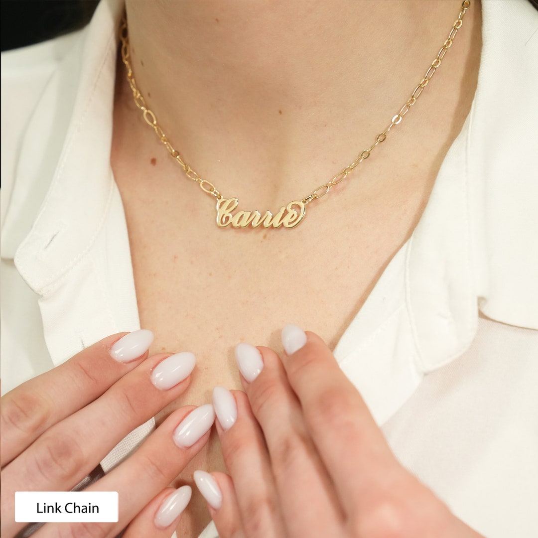 Carrie Necklace, Carrie Font Name Necklace, Personalized Carrie ...