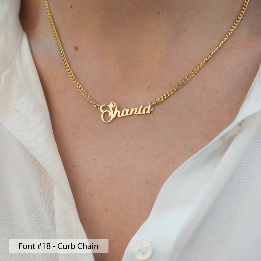 Personalized Nameplate Necklace, Custom Name Necklace, Name Necklace ...