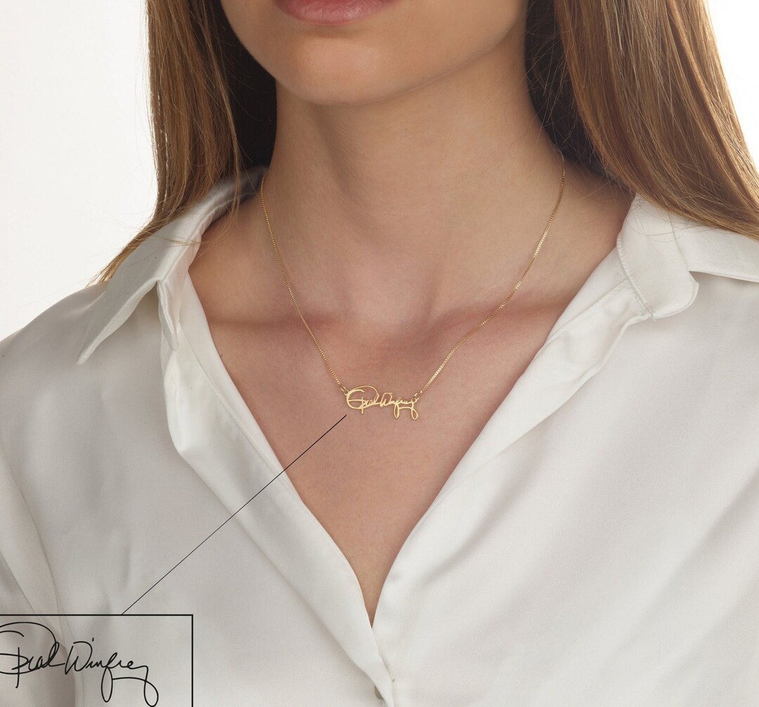 Signature Name Necklace, Your Signature Gifts, Actual Handwriting ...