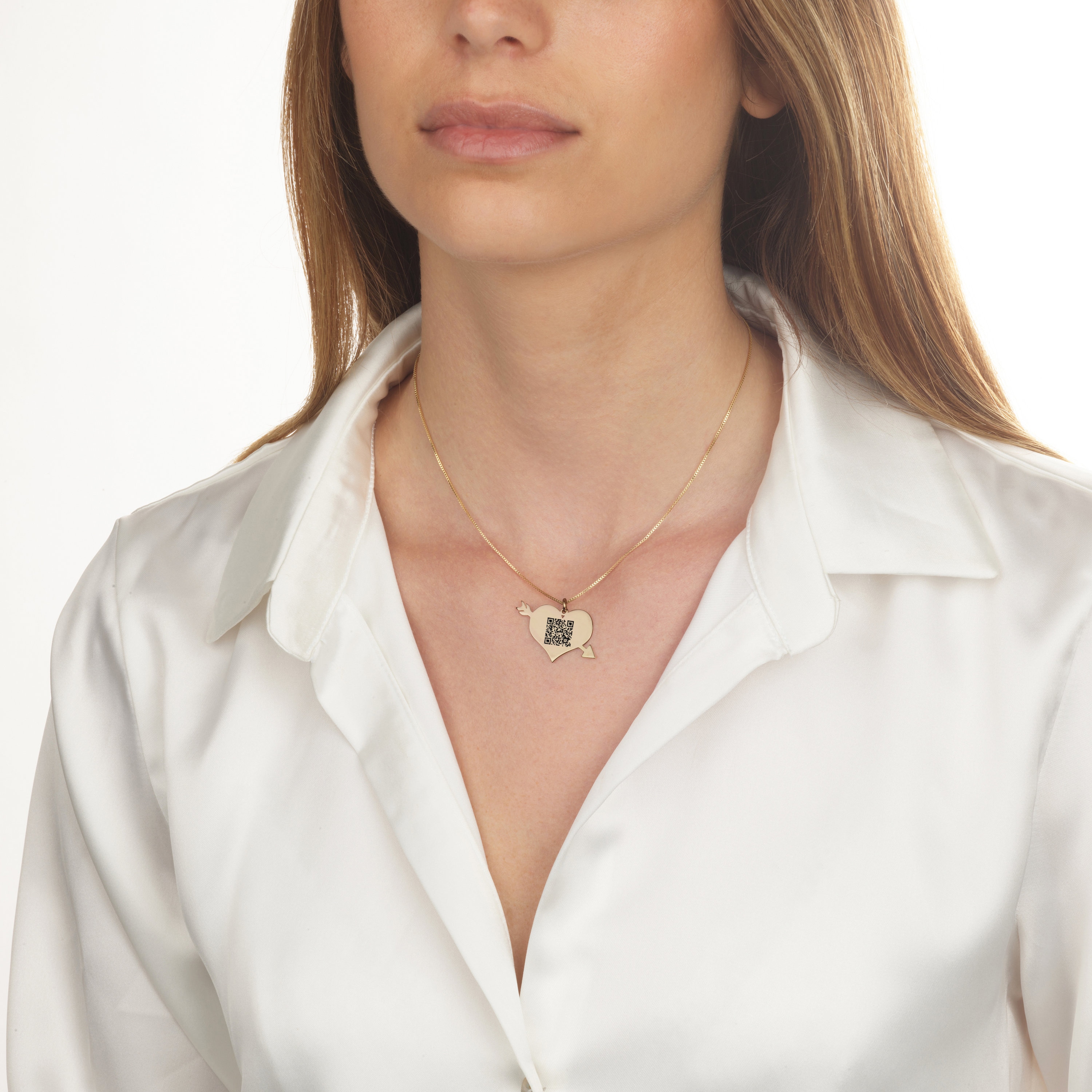 QR Code Necklace Scannable QR Code Jewelry Engraved QR Code - Etsy