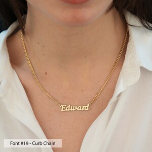 Bold Font Name Necklace, Personalized Nameplate Necklace, Bold Script ...