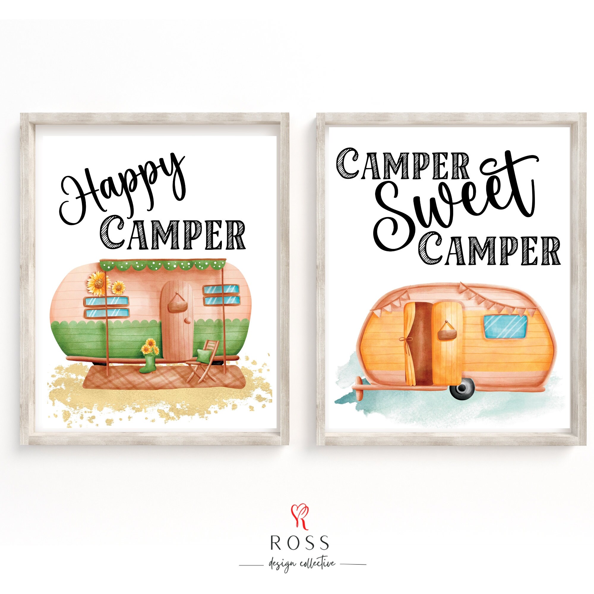 Camper Sweet Camper Printable Wall Art, Camping Digital Print, Camper ...