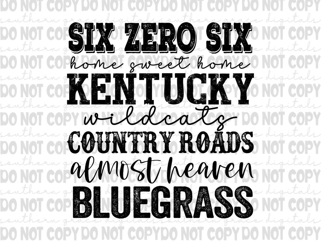 606 Kentucky KY PNG Digital Download - Etsy