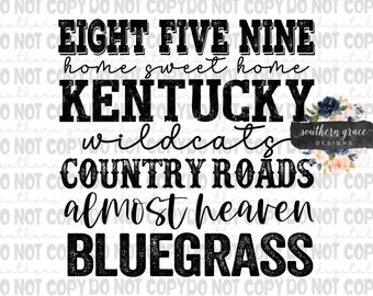 606 Kentucky KY PNG Digital Download - Etsy