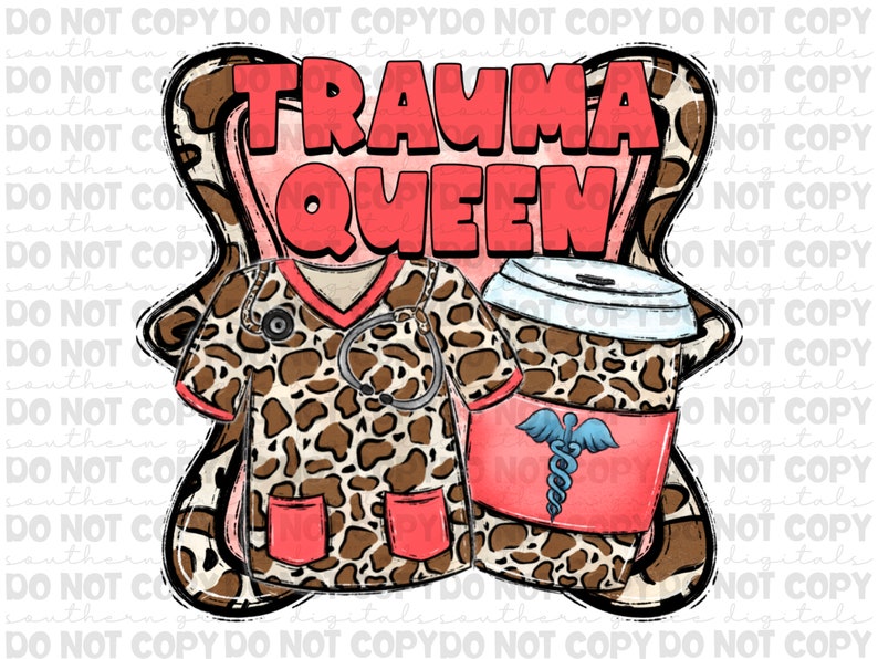 Trauma Queen Nurse PNG descarga digital - Etsy México