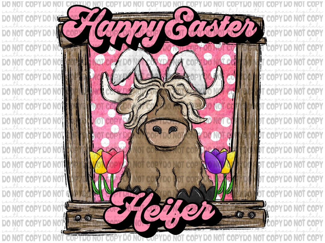 Happy Easter Heifer PNG Digital Download - Etsy