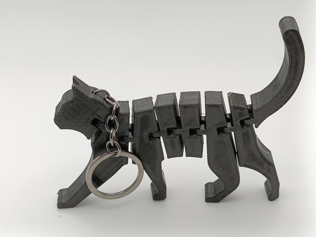 Keychain Movable Cat With Fixed Tail 3D Printing - Etsy Keychain Movable Cat With Fixed Tail 3D Printing - Etsy