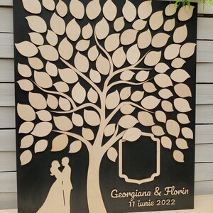 Tree of Life Wedding Guest Book SVG DXF: Wood Leaves (digital File ...