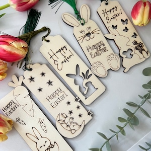 Bundle Easter Bookmarks, Bunny Bookmarks, Easter Bookmarks Design Dxf ...