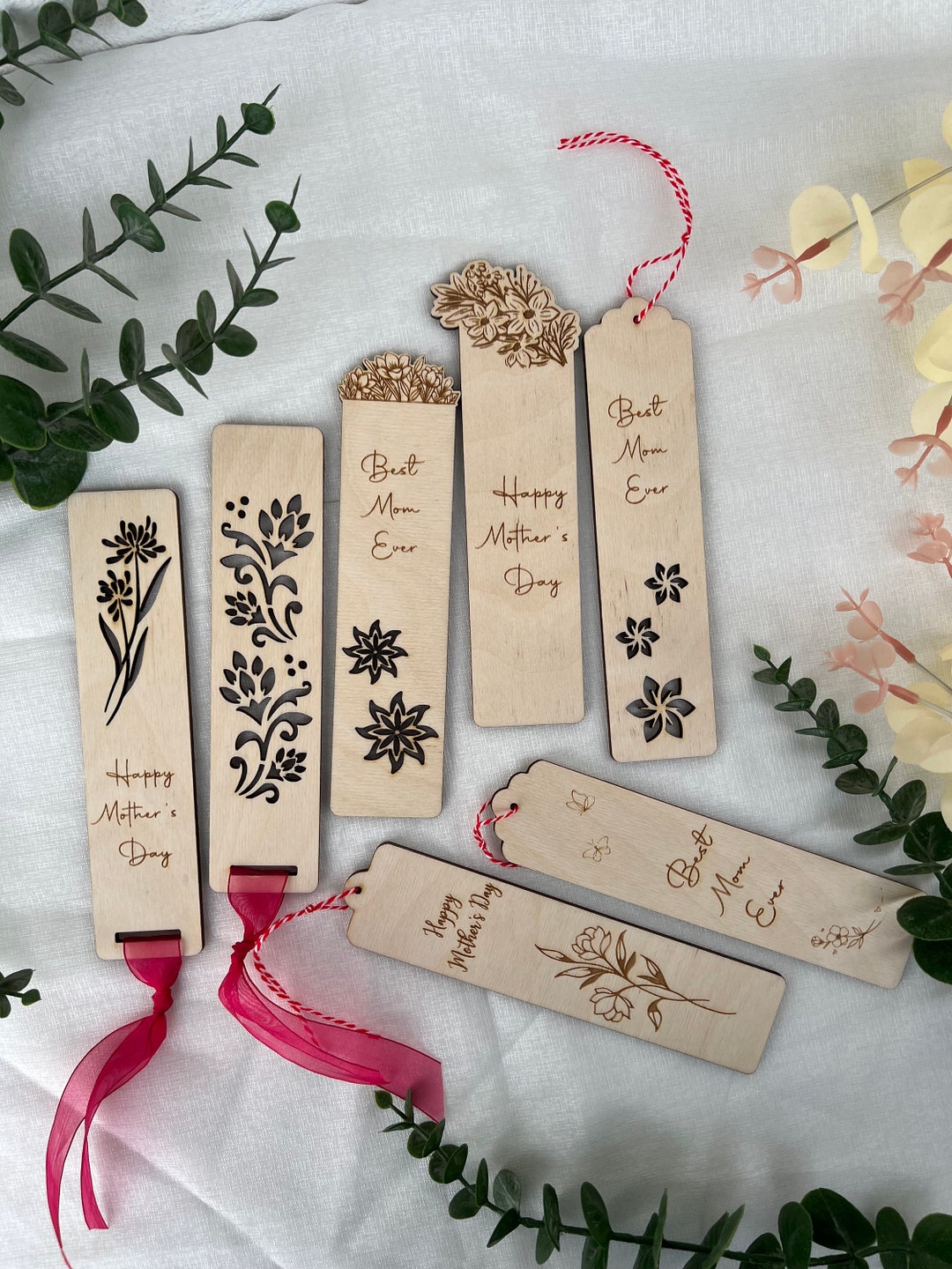 Floral Bookmark, Mom Bookmark, Spring Bookmark, Womens Day Bundle ...