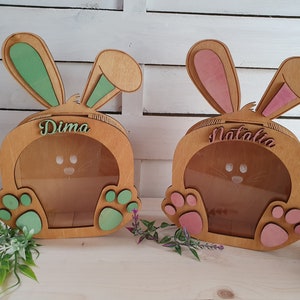 Easter Bunny Piggy Bank Egg Box - Digital File - Instant Download ...