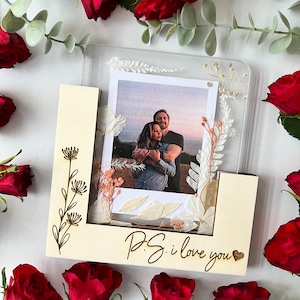 I Love You Photo Frame With Acrylic Glass Lasercut File Glowforge SVG ...