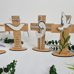 Christian Laser Cut Cross Bundle: Jesus, Santa Maria (digital File) - Etsy