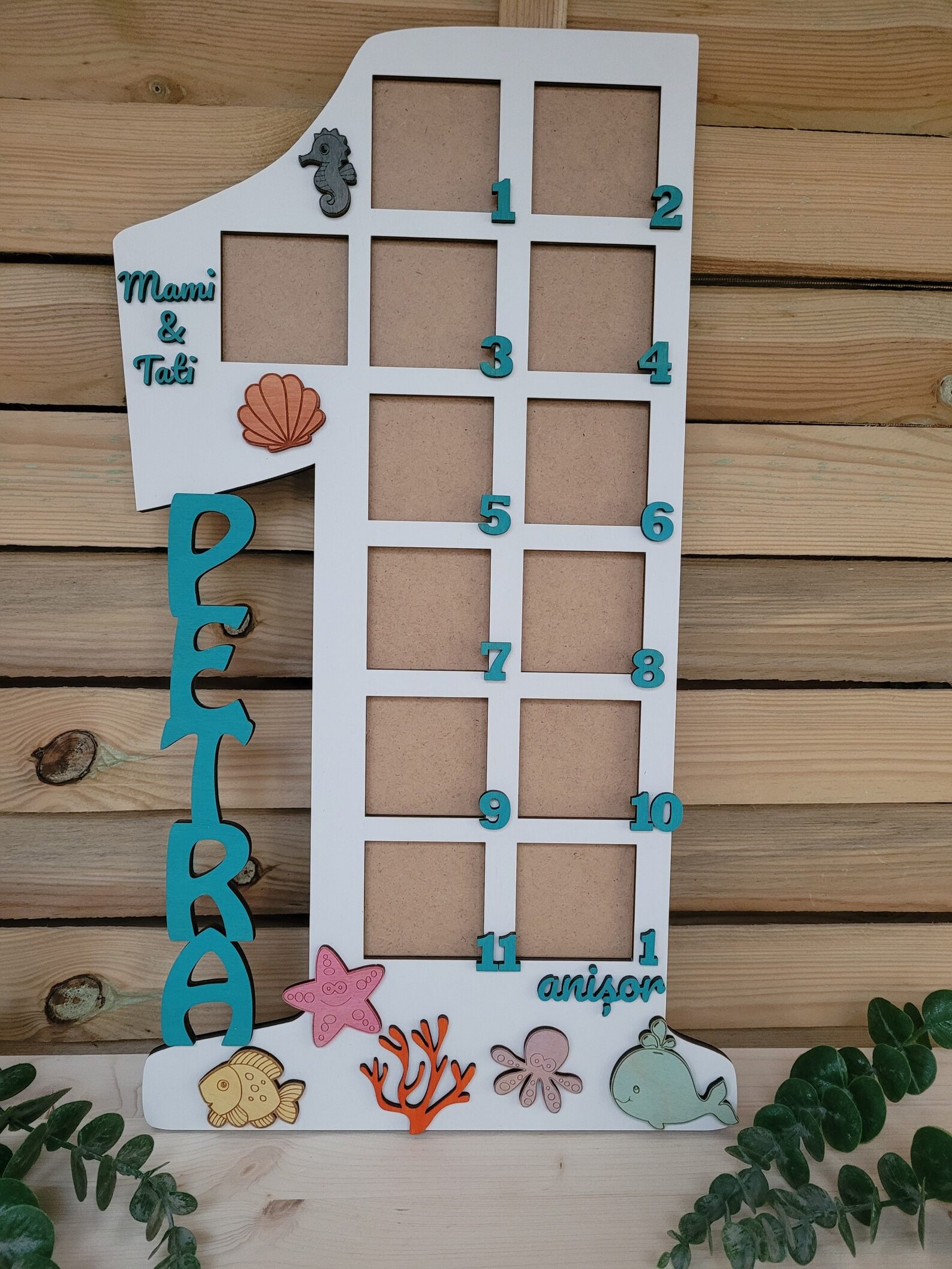 Anniversary First 1st Year Baby Photo Frame Digital File Instant ...