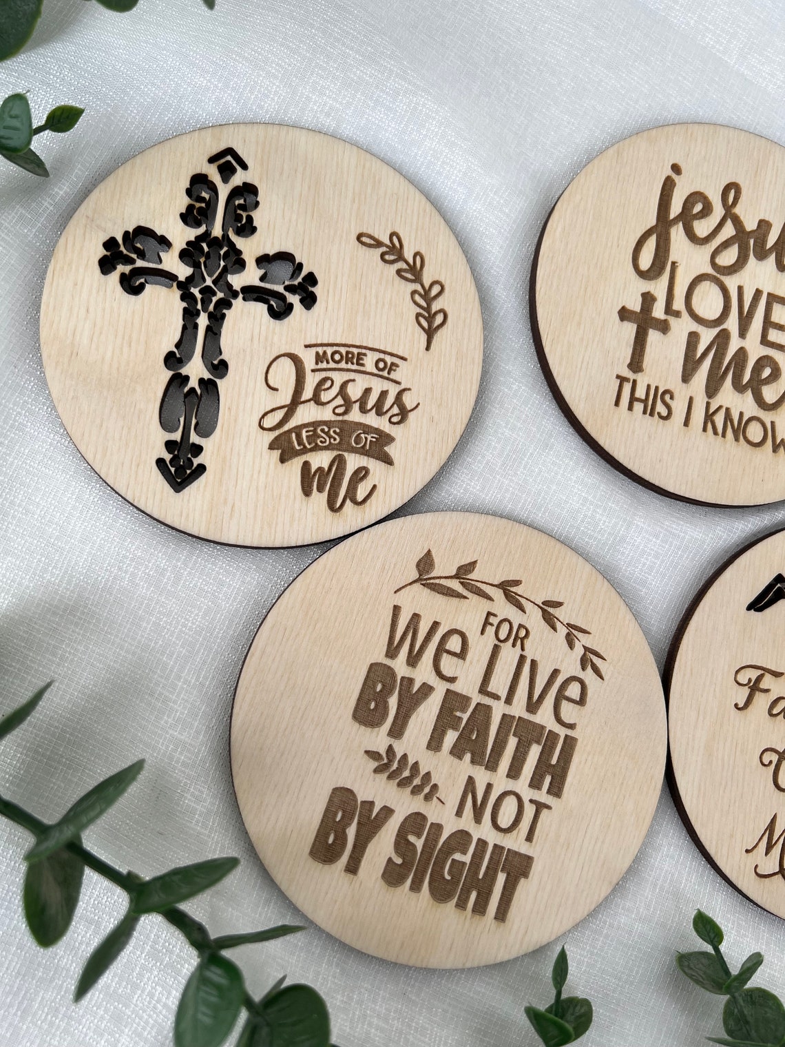 Christian Coaster Religious Jesus Laser Cut Vector File - Etsy