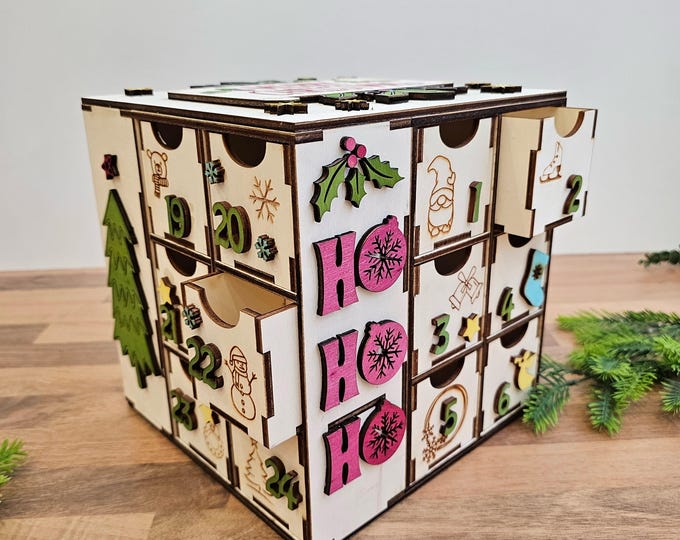 Advent Calendar Christmas Truck SVG Laser Cut Files for Glowforge ...