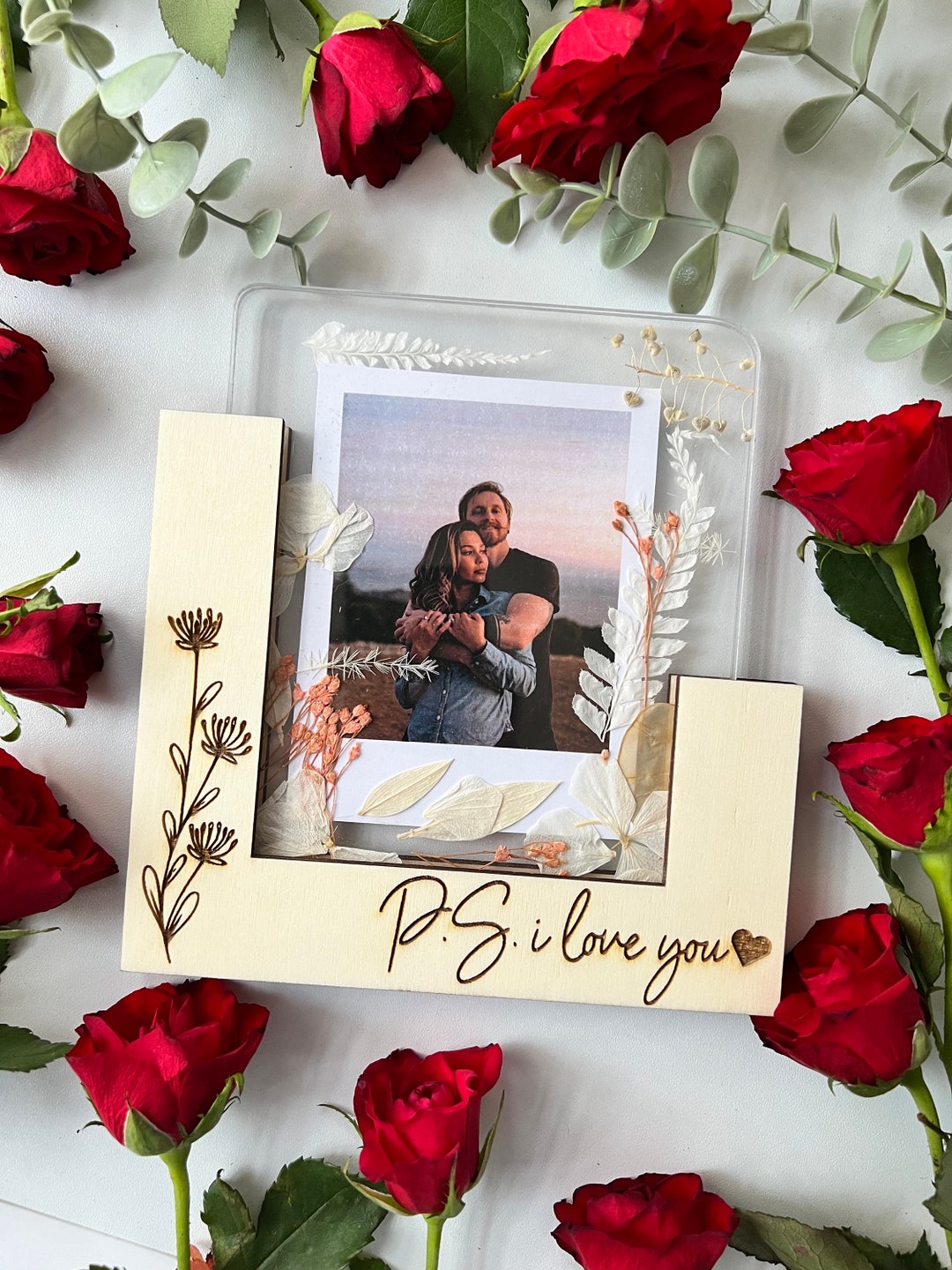I Love You Photo Frame With Acrylic Glass Lasercut File Glowforge SVG ...